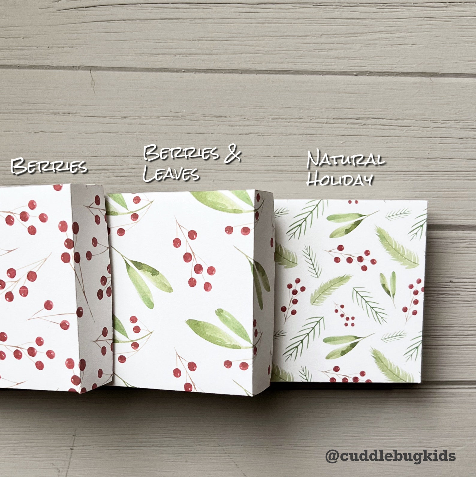 Christmas Holiday Box Template 3 Printable Patterns Box - Etsy UK