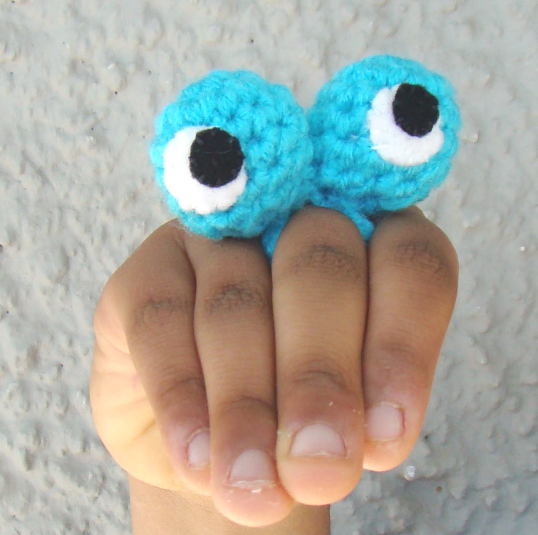 Finger Puppet Crochet Pattern Googly Eye Ring PDF INSTANT DOWNLOAD - Etsy
