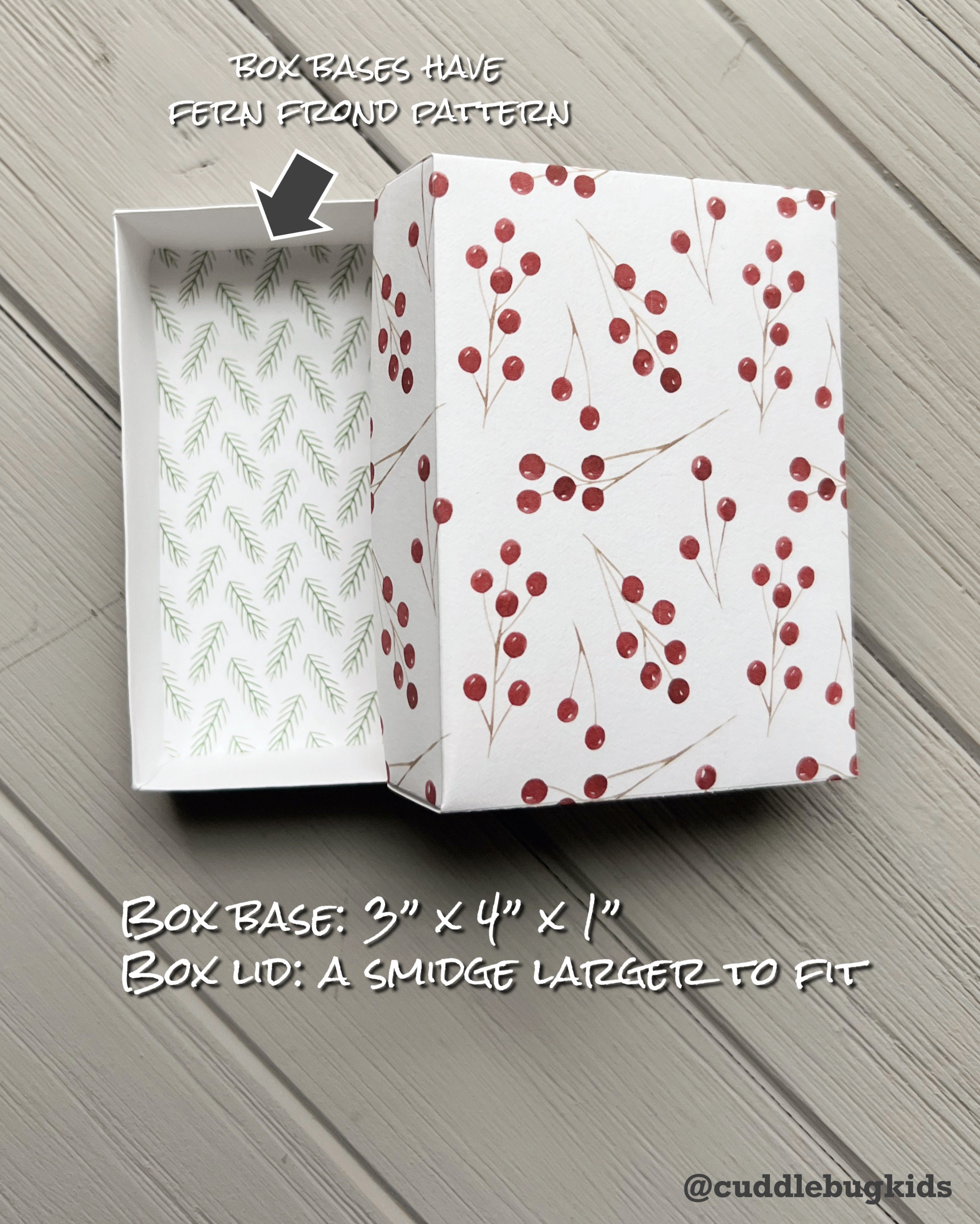 Christmas Holiday Box Template 3 Printable Patterns Box - Etsy UK