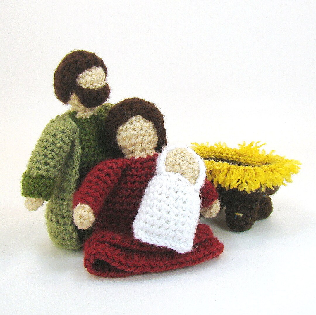 Nativity Crochet Pattern - Baby Jesus, Manger, Mary and Joseph ...