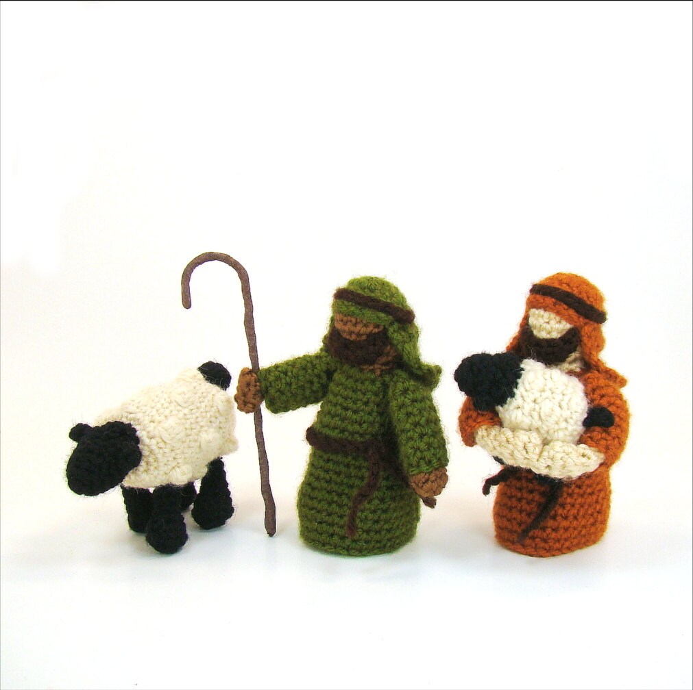 Shepherd and Sheep Crochet Pattern Christmas Toy Nativity PDF INSTANT ...