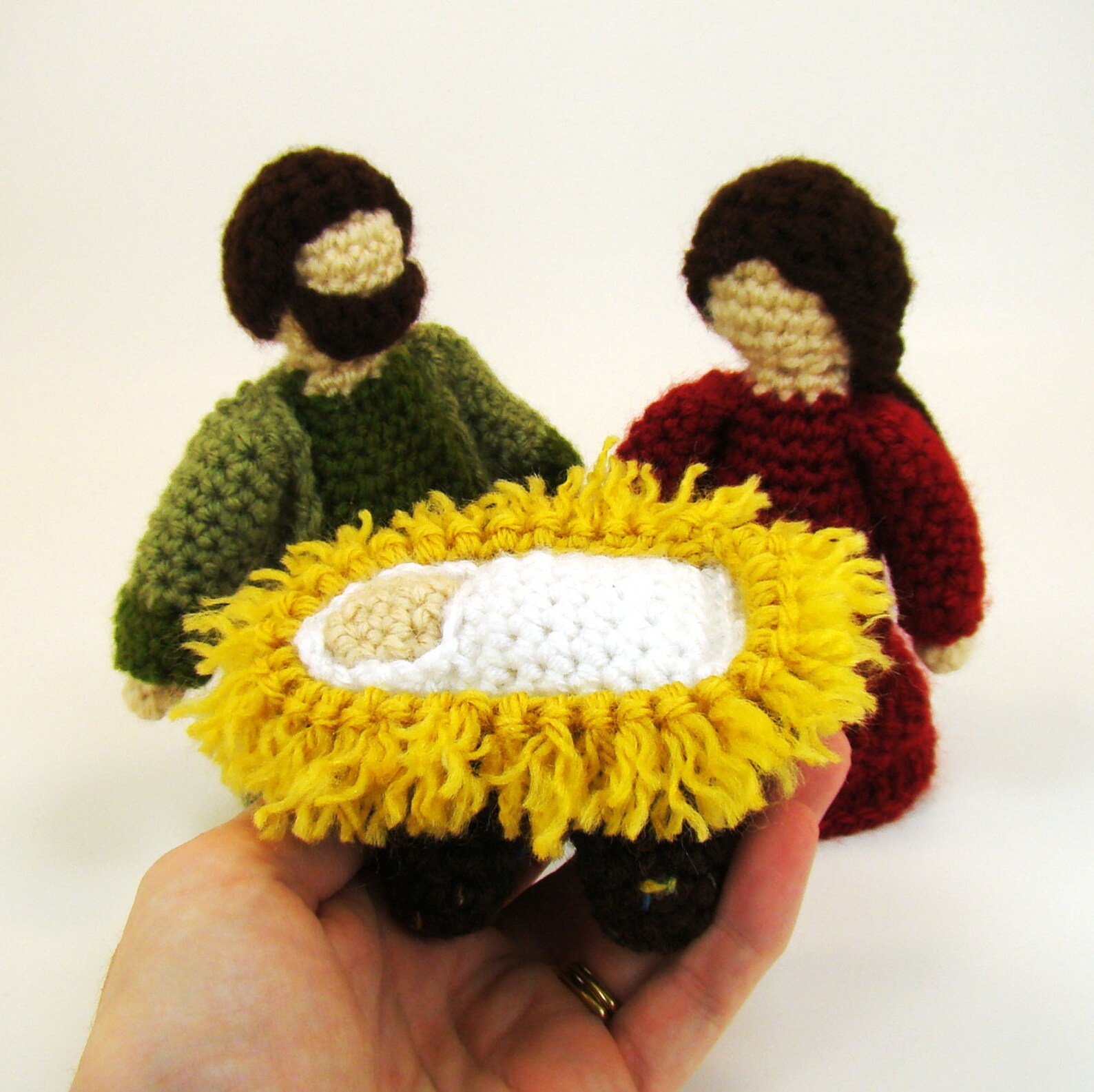 Nativity Crochet Pattern - Baby Jesus, Manger, Mary and Joseph ...