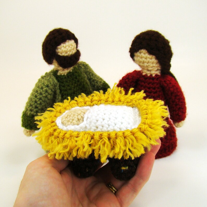 Nativity Crochet Pattern - Baby Jesus, Manger, Mary and Joseph ...