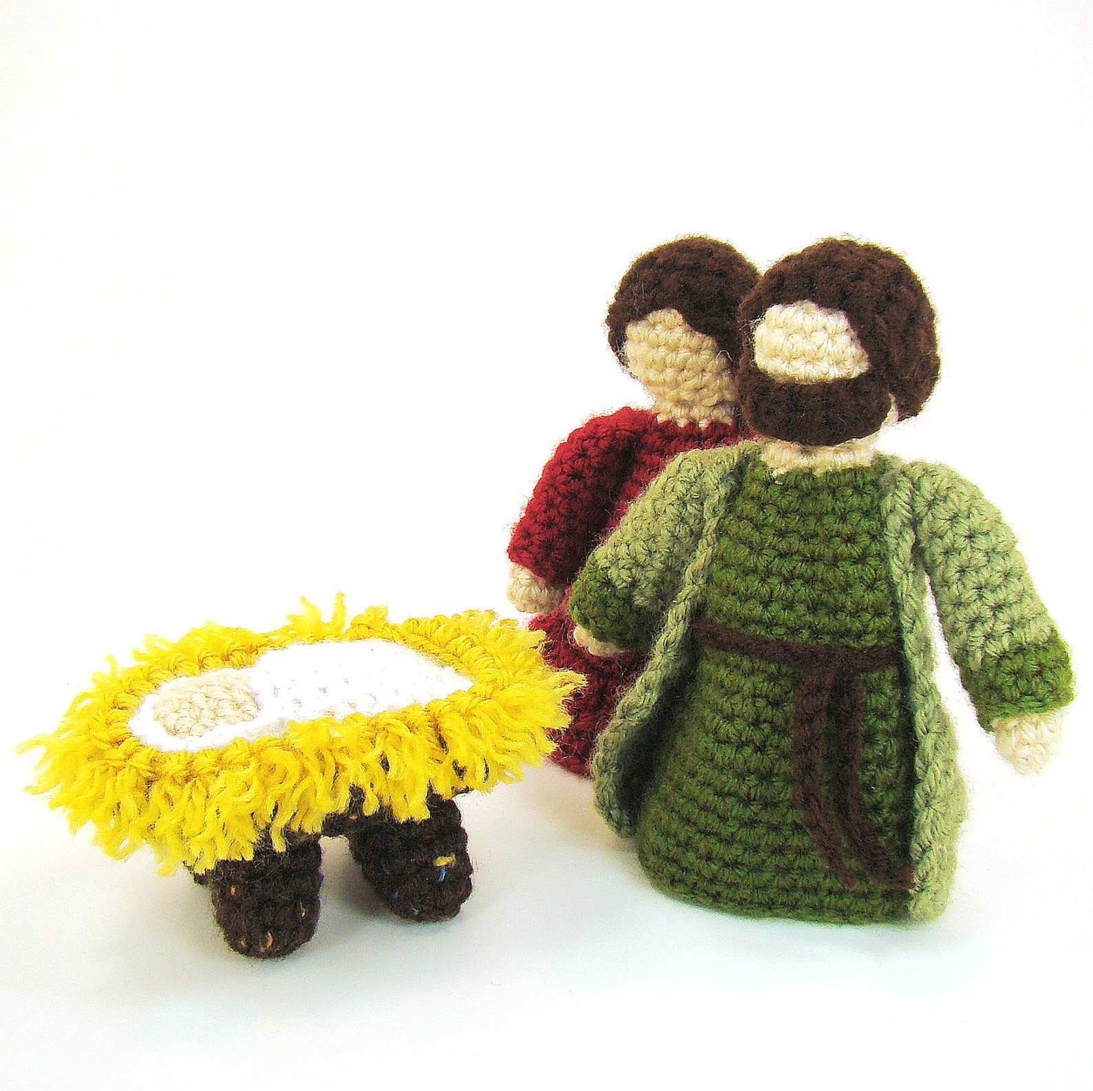 Nativity Crochet Pattern - Baby Jesus, Manger, Mary and Joseph ...