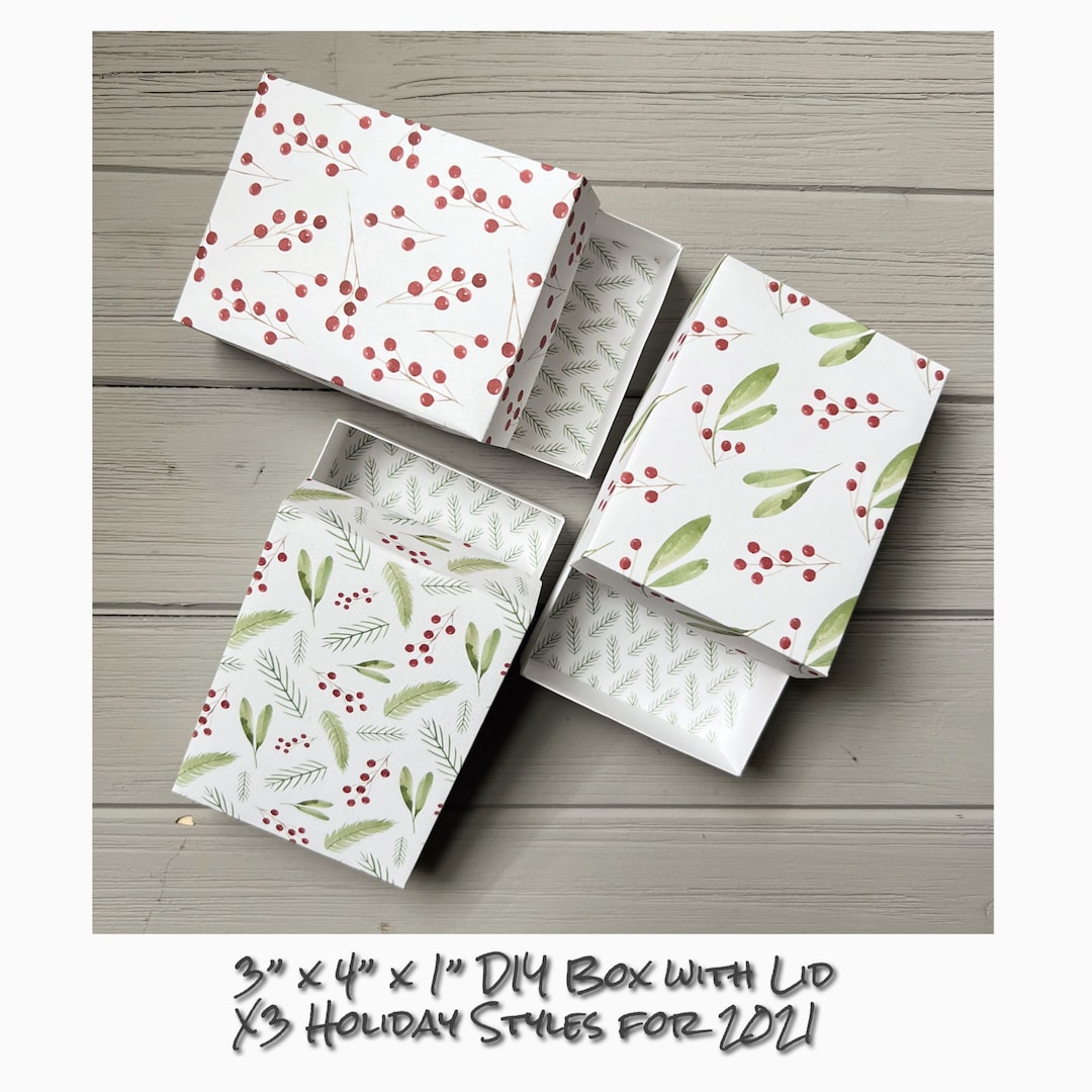 Christmas Holiday Box Template 3 Printable Patterns Box - Etsy UK