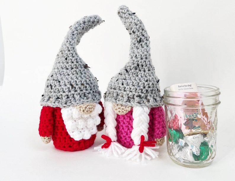 Gnome Mason Jar Couple Crochet Pattern PDF - Etsy