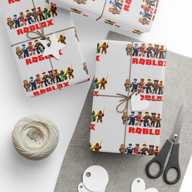 Roblox Wrapping Paper Roblox Party Christmas Birthday Holiday Wrapping ...