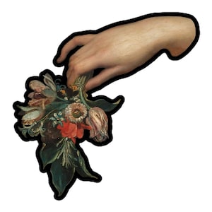 Renaissance Hand With Flowers Sticker, Classic Art Sticker - Etsy