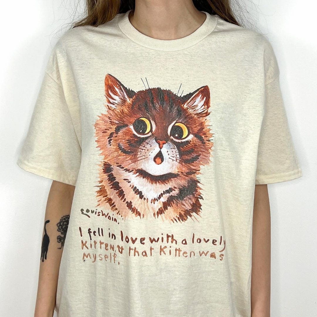 Unisex Louis Wain Shirt, I Fell in Love With a Lovely Kitten, & That ...