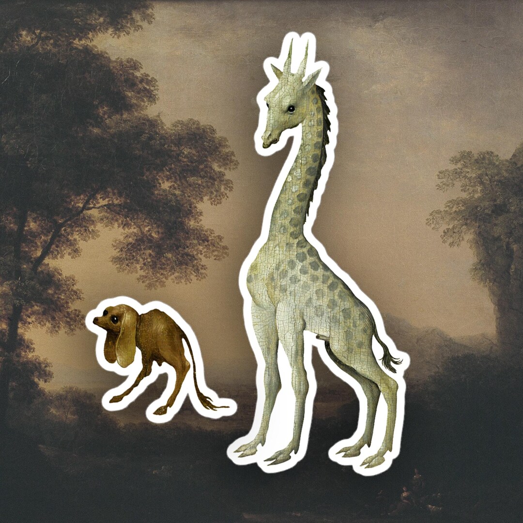 Hieronymus Bosch Stickers, Giraffe and a Two-legged Dog Sticker - Etsy