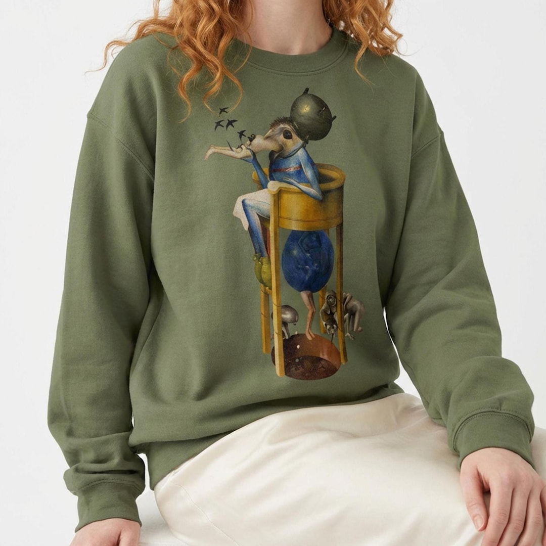 Unisex Hieronymus Bosch Crewneck Sweatshirt, Bosch Devil on Night Chair ...