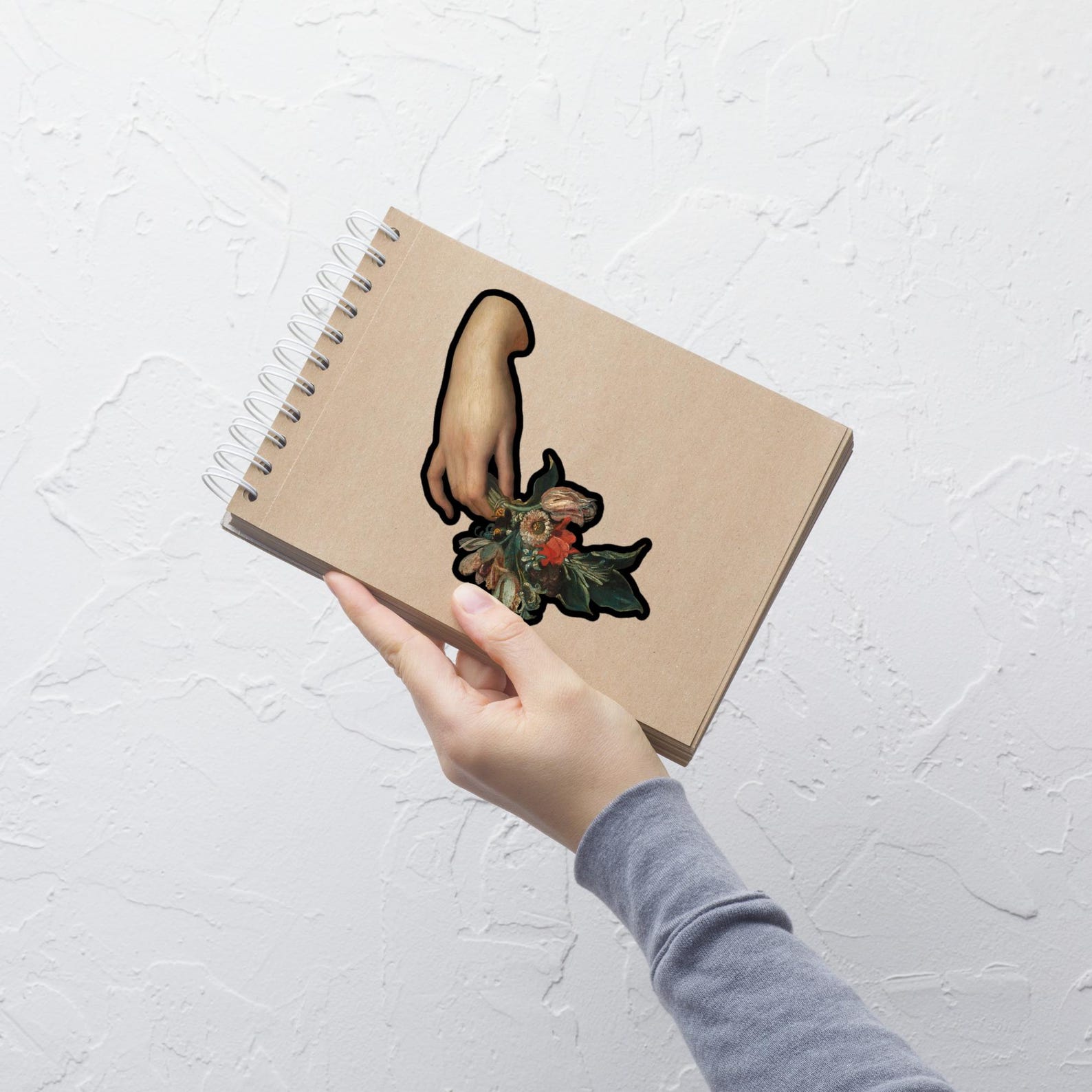 Renaissance Hand With Flowers Sticker, Classic Art Sticker - Etsy