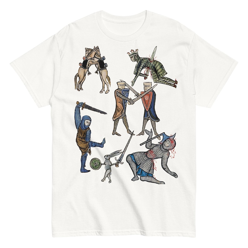 Unisex Weird Medieval Battle Shirt, Medieval Marginalia T-shirt - Etsy