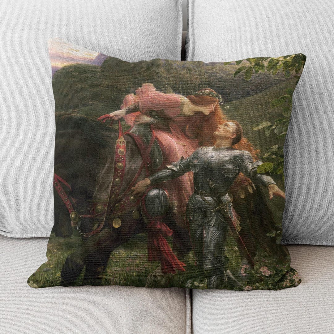 Frank Dicksee - La Belle Dame Sans Merci Pillow, Pre Raphaelite ...