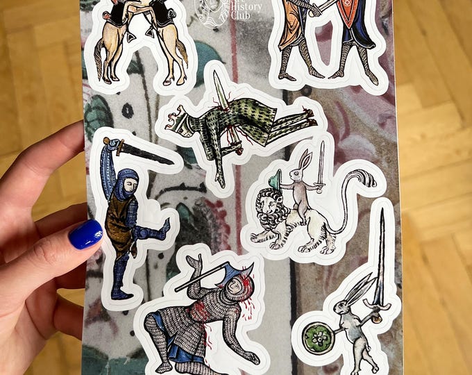 Sticker Sheet - MEDIEVAL ODDITIES- Funny Whimsical Historical Stickers ...
