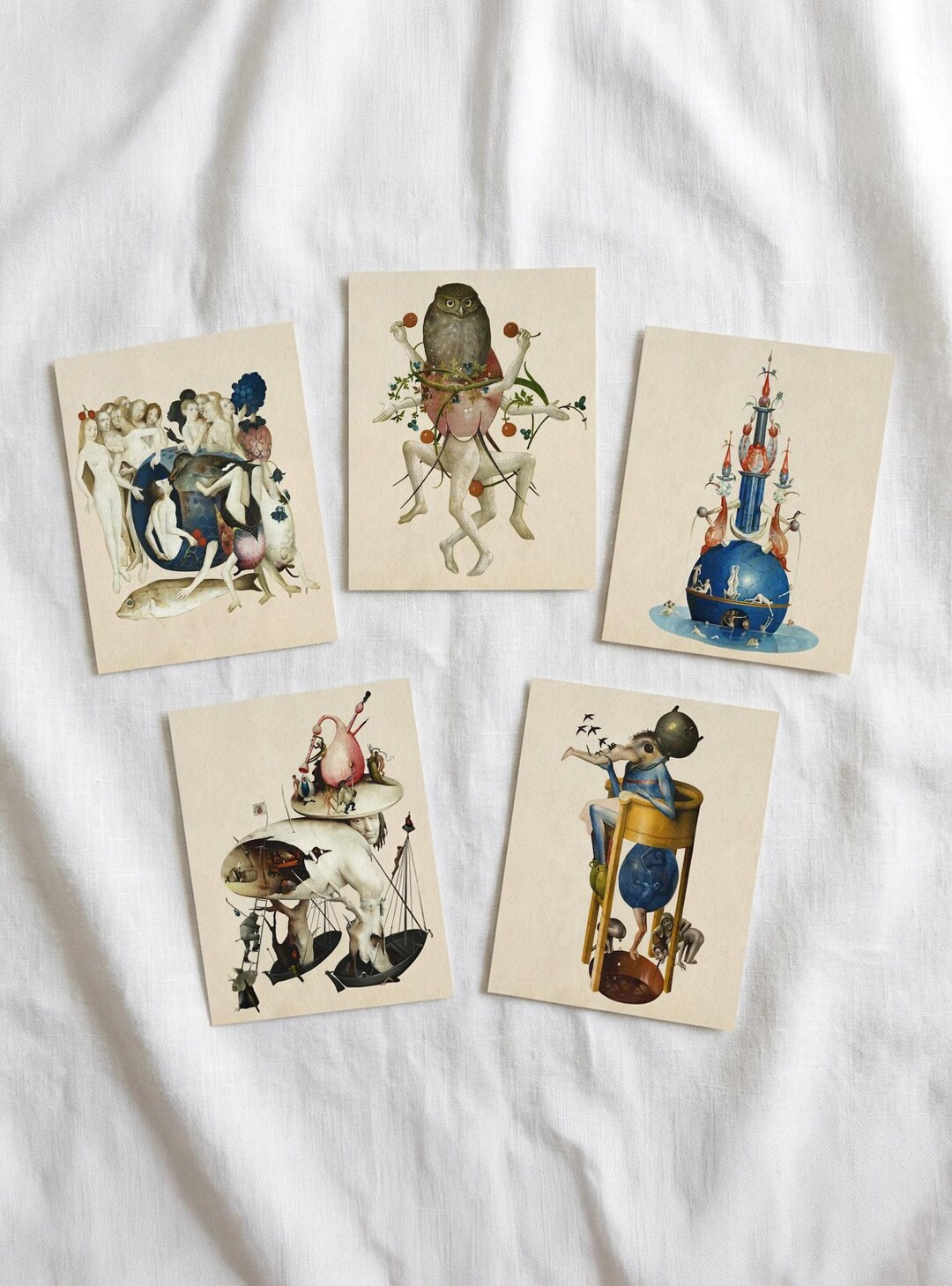 Set of 5 Hieronymus Bosch Greeting Cards With Envelopes, Art History ...