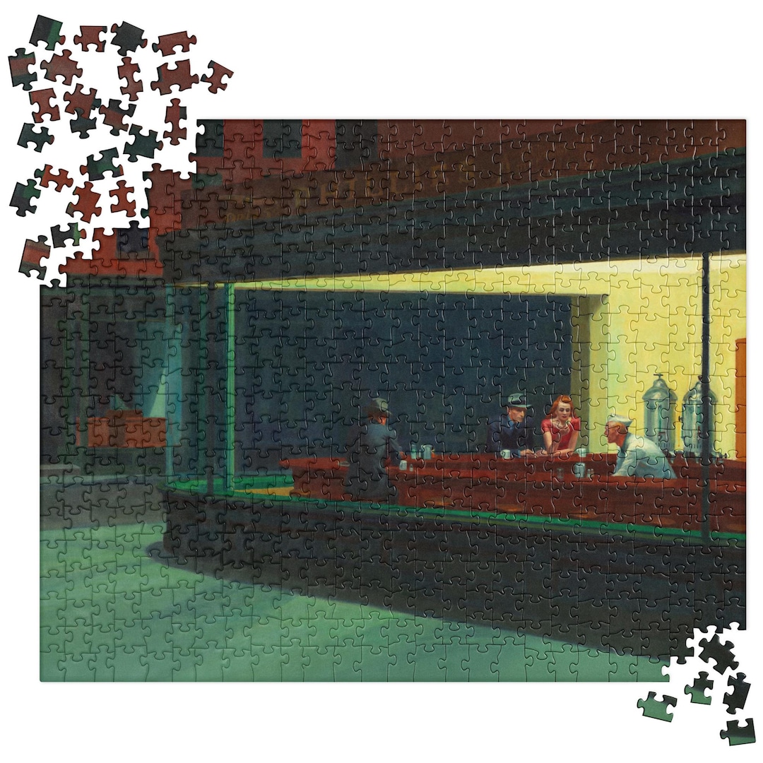 Edward Hopper - Nighthawks Jigsaw Puzzle, Art History Puzzle for Adults ...