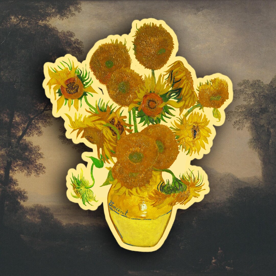 Vincent Van Gogh - Sunflowers Sticker, Art Sticker - Etsy