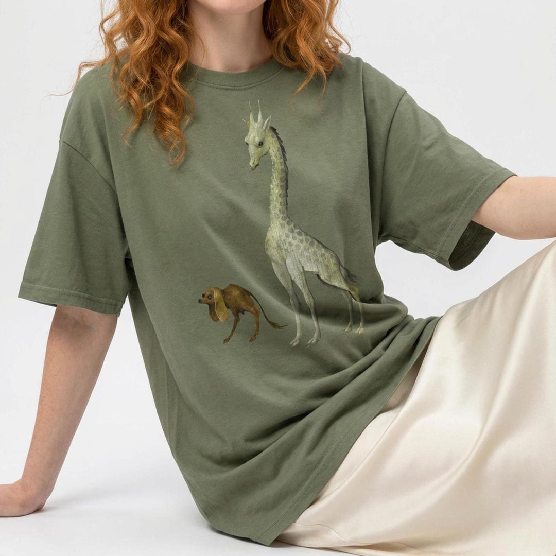 Unisex Hieronymus Bosch Shirt, Giraffe and a Two-legged Dog T-shirt - Etsy