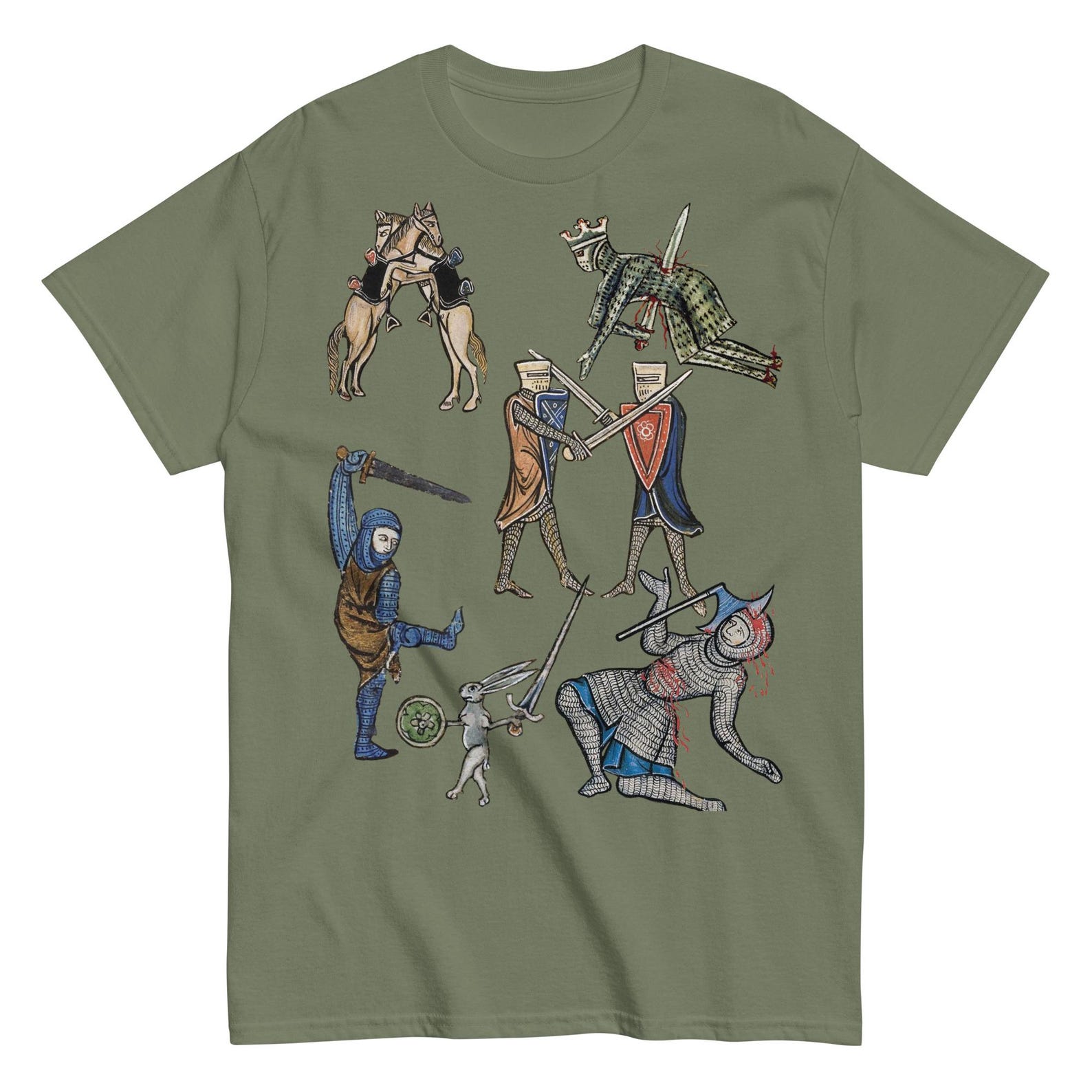 Unisex Weird Medieval Battle Shirt, Medieval Marginalia T-shirt - Etsy