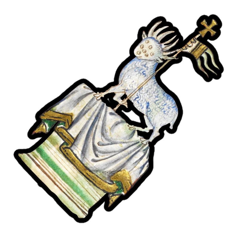 Medieval Apocalyptic Lamb Sticker, Medieval Art Sticker - Etsy