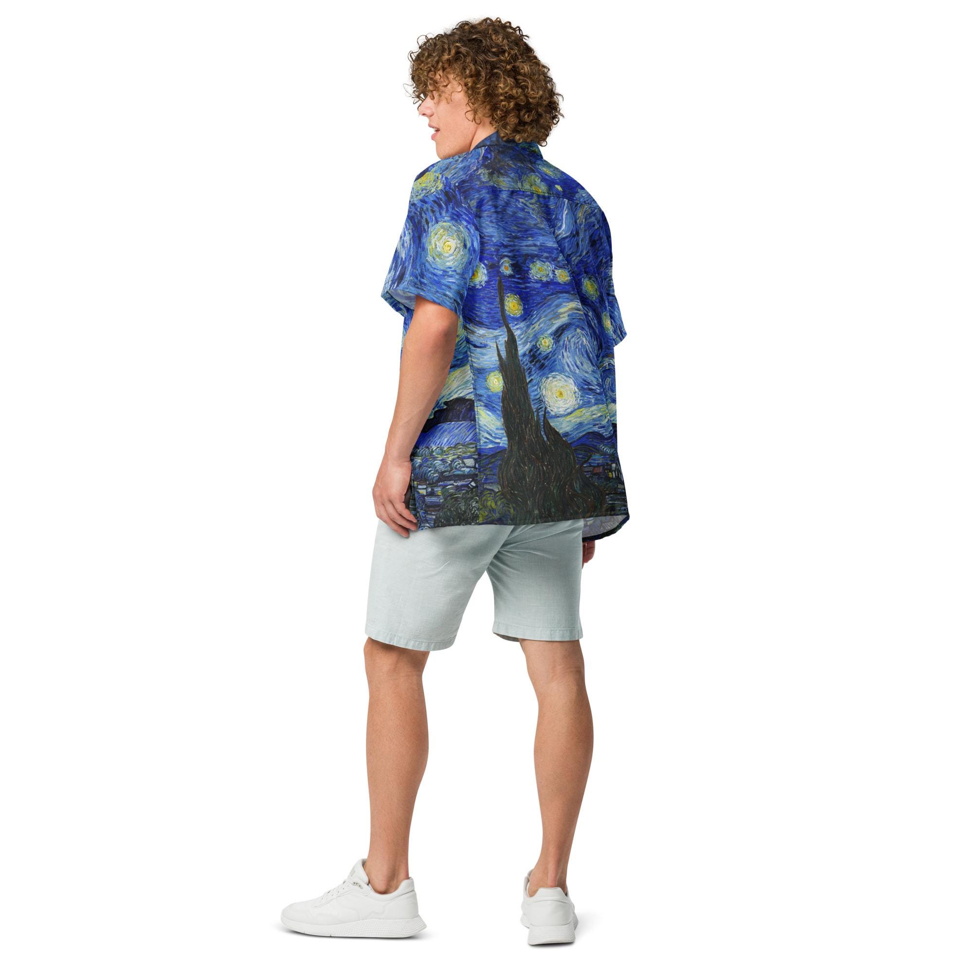 Unisex Vincent Van Gogh - Starry Night Button up Shirt, Art Button up ...