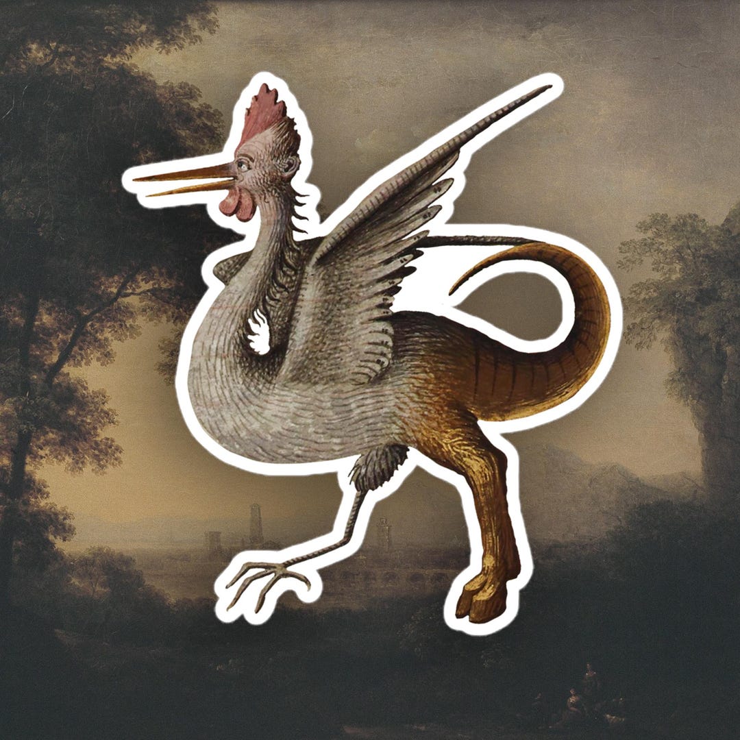 Weird Medieval Bird Sticker, Medieval Art Sticker - Etsy