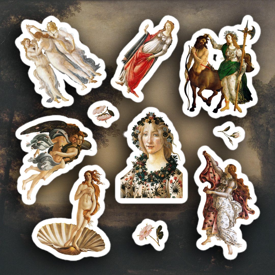 Sandro Botticelli Sticker Set, Renaissance Art Stickers - Etsy