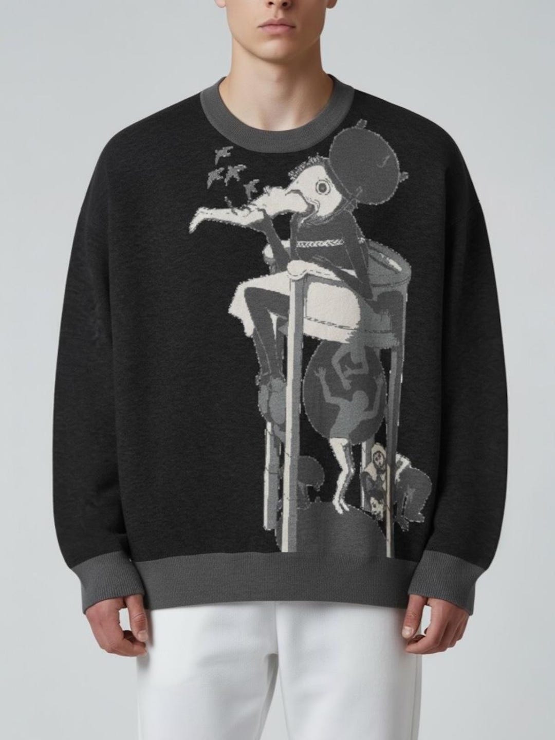 Unisex Hieronymus Bosch Knitted Sweater, Bosch - Devil on Night Chair ...