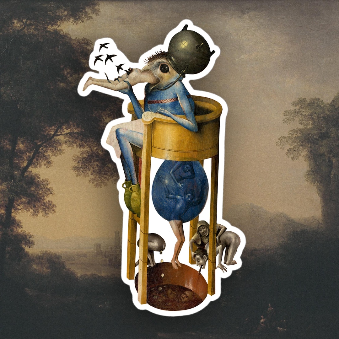Hieronymus Bosch Sticker, Devil on Night Chair Sticker, Art History ...