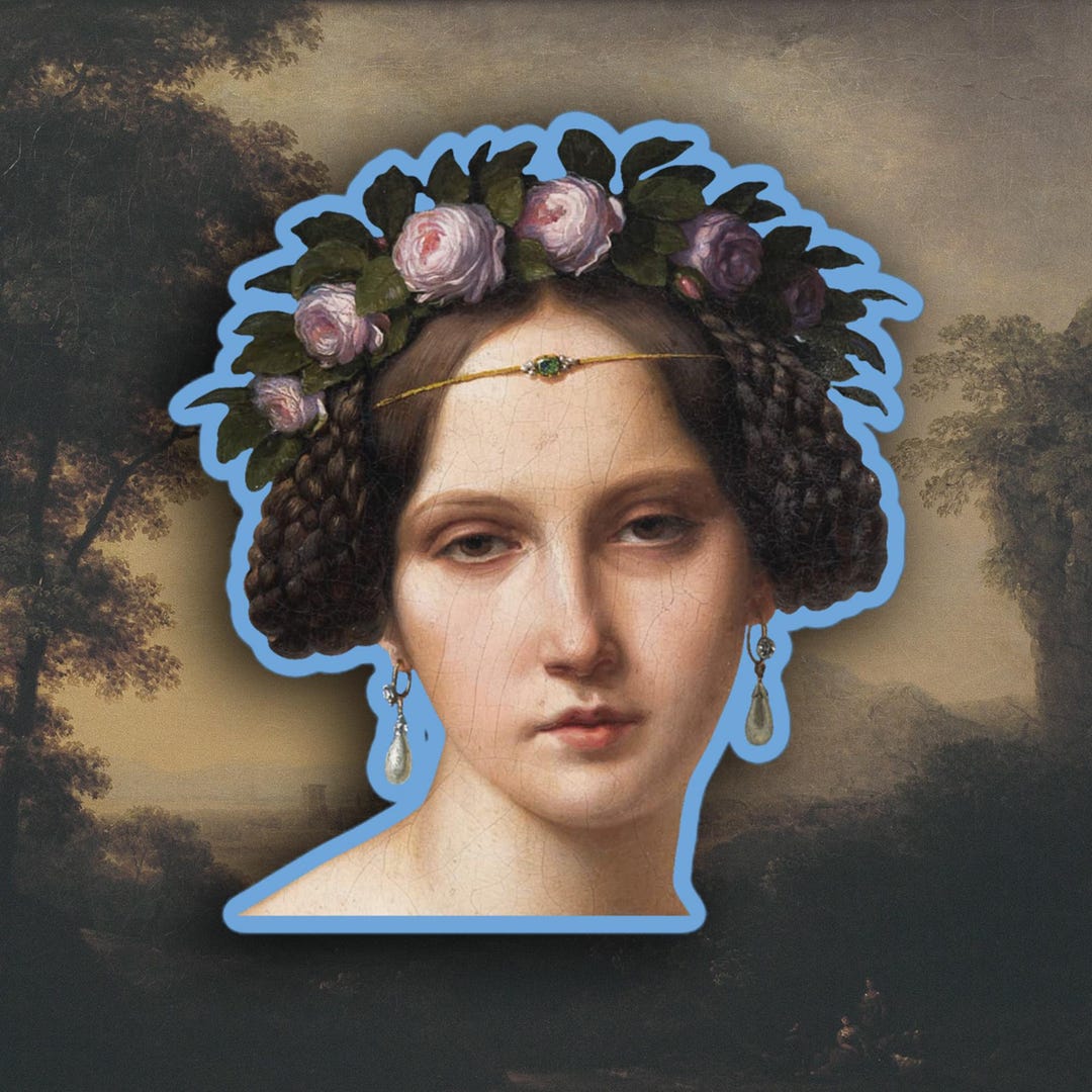 Portrait of Leontyna Gabriela Clary-aldringen Sticker, Classic Art ...