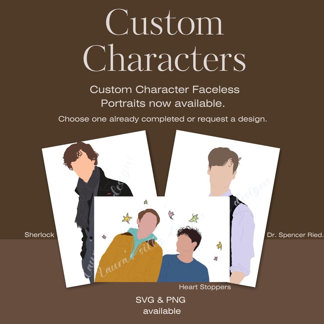 Custom Character Faceless Portraits | Personalized Digital Art - Etsy