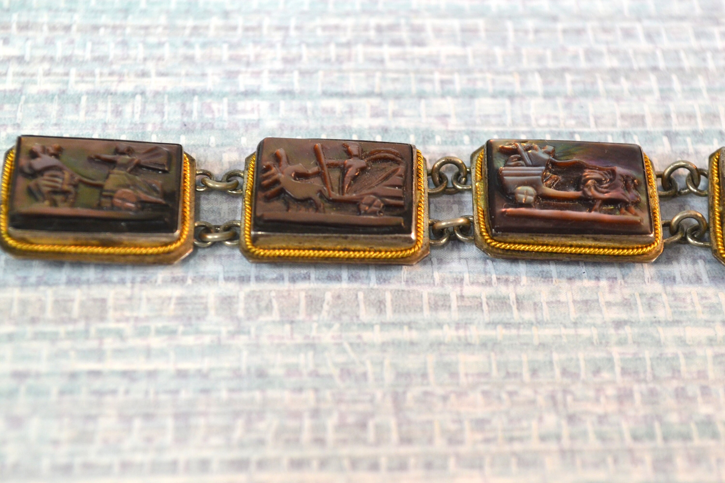 Antique Cameos Factory ,naples Italy, Days of the Week Bracelet 800 ...