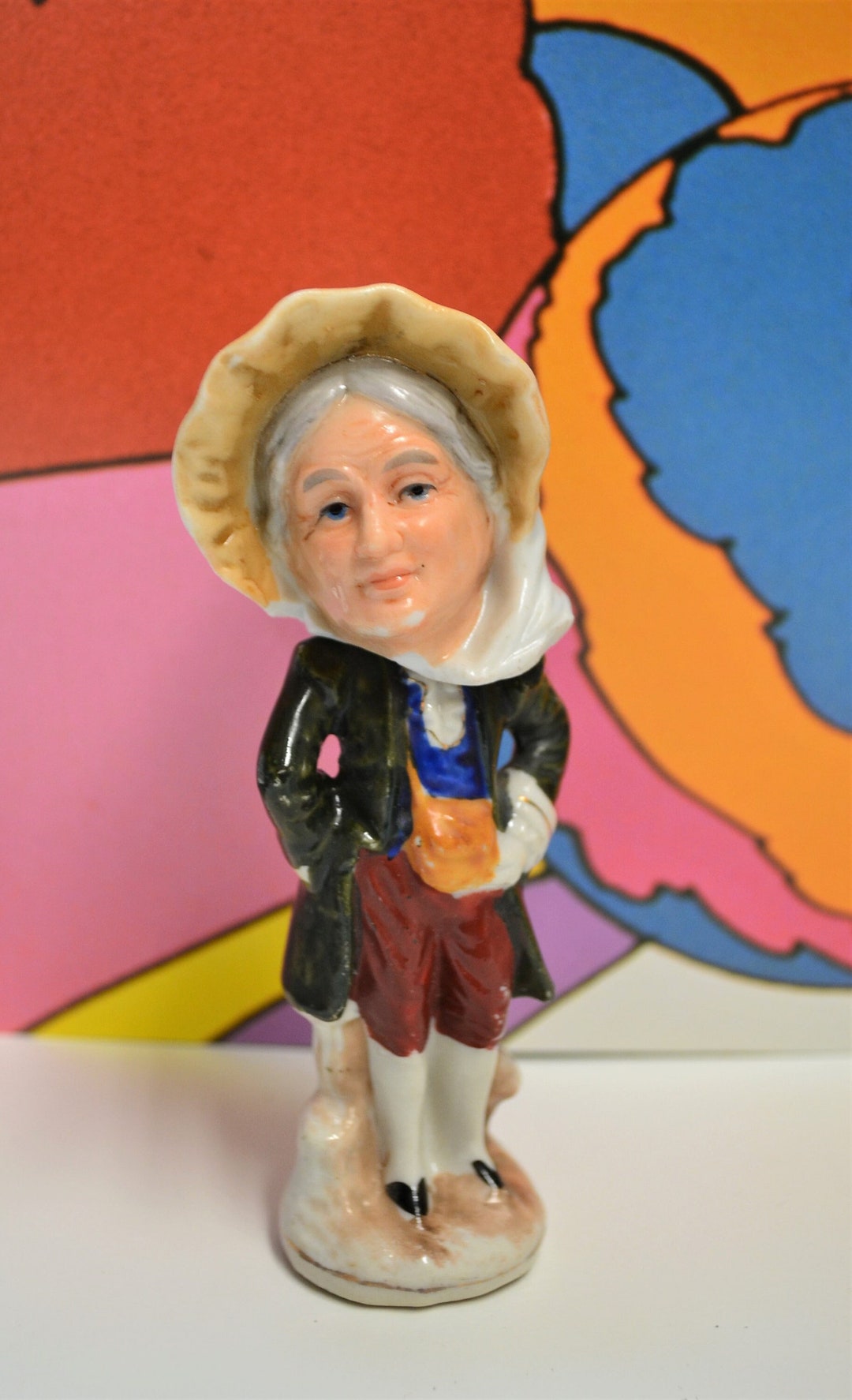 Petite Vintage Victorian Era Male Aristocrat Ceramic Figurine With ...