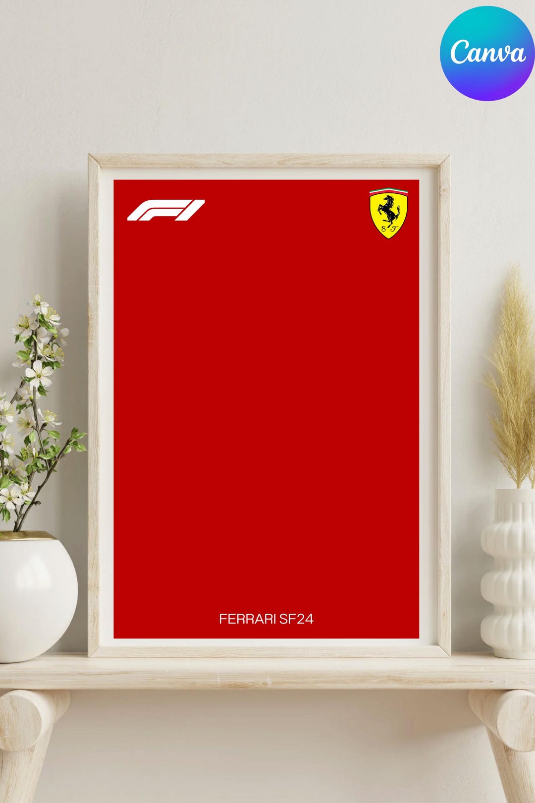 Digital Wall Posters for Scuderia Ferrari F1 Technic Compatible ...