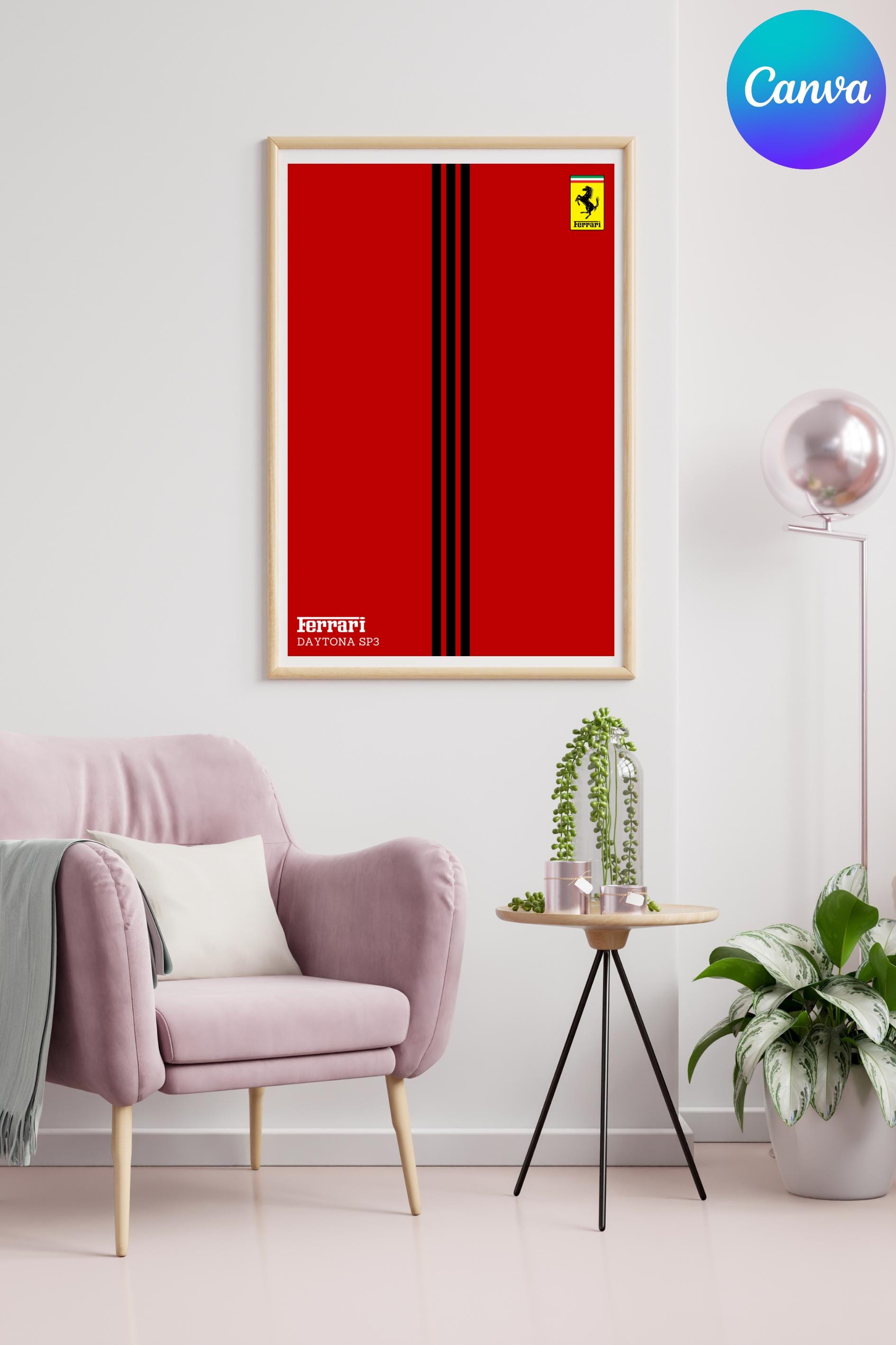 Digital Wall Posters for Ferrari F1 Daytona SP3 Wall Poster, Wall Art ...