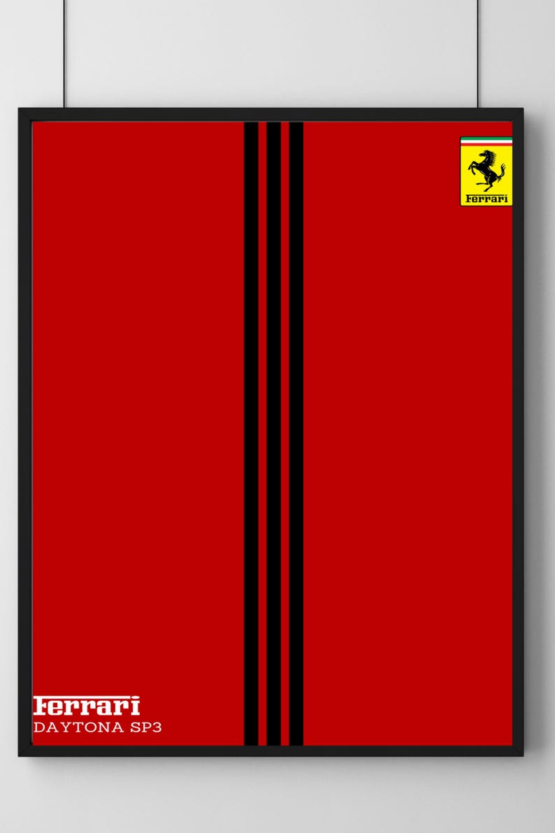 Digital Wall Posters for Ferrari F1 Daytona SP3 Wall Poster, Wall Art ...