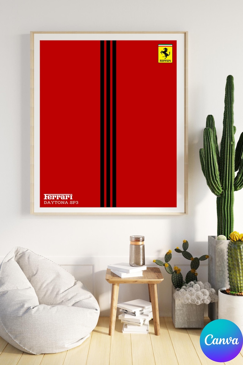 Digital Wall Posters for Ferrari F1 Daytona SP3 Wall Poster, Wall Art ...