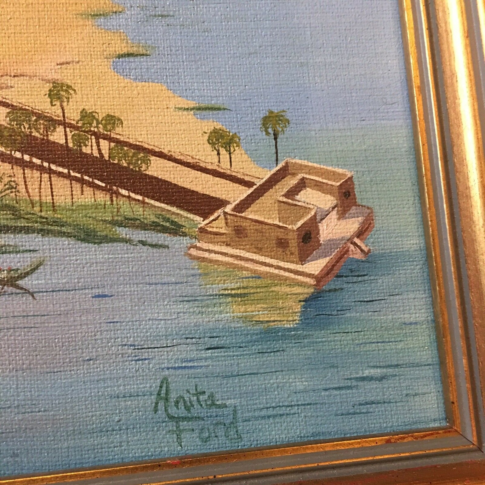 Anita Ford Signed Listed Artist Pyramid Painting 12 x 15 | Etsy