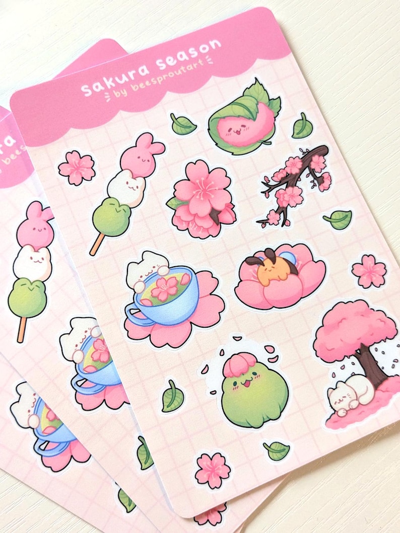 Sakura Season - Spring Matte Sticker Sheet - Etsy