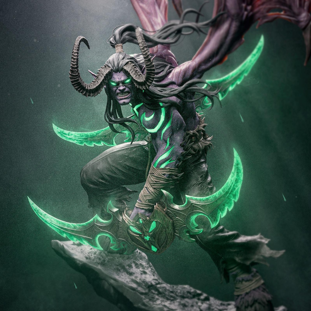 Illidan Stormrage 12k 3D Printed Figure: World of Warcraft Fanart ...