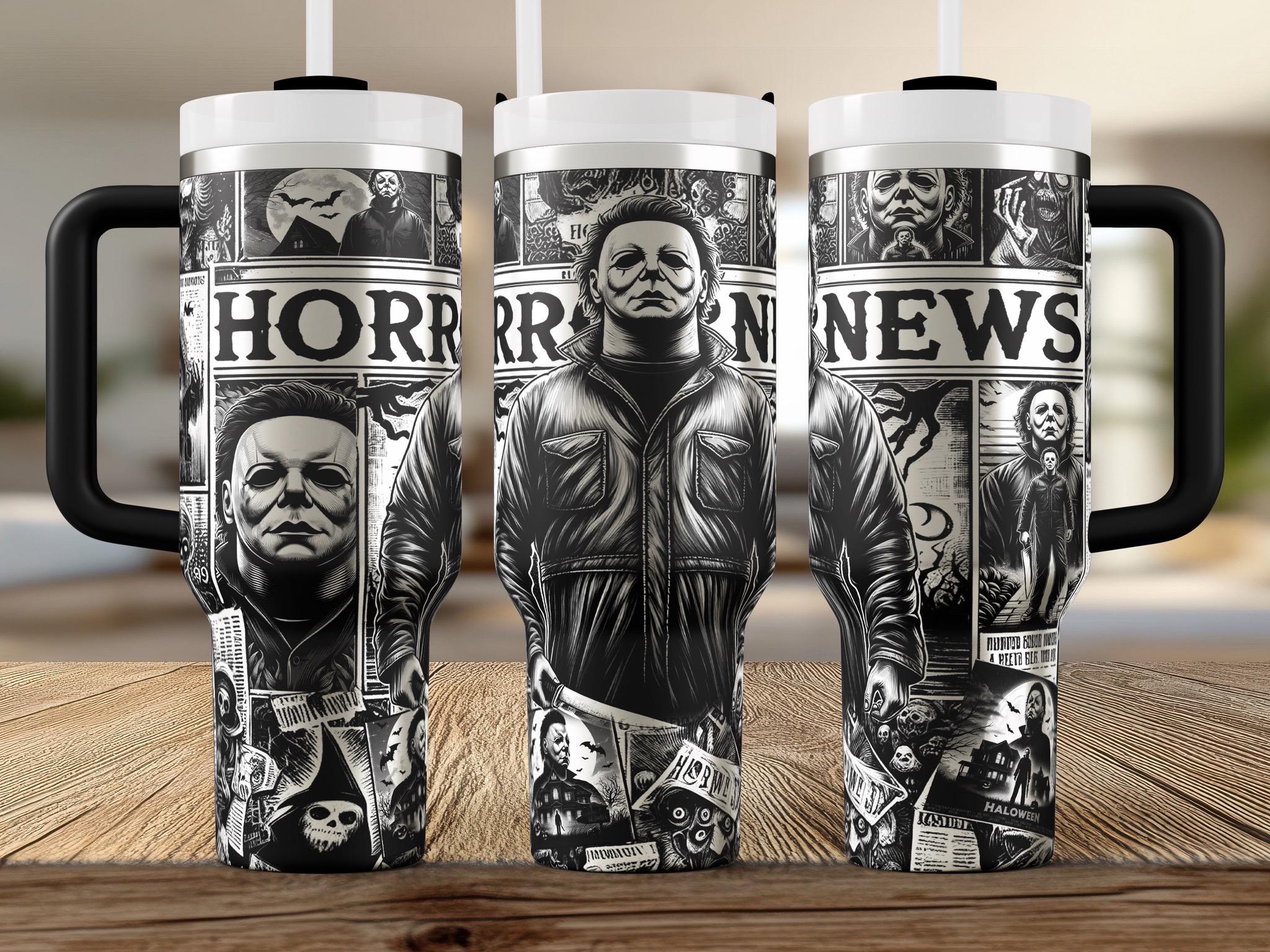 Horror Themed Laser Engraved Tumbler (Stanley Style)