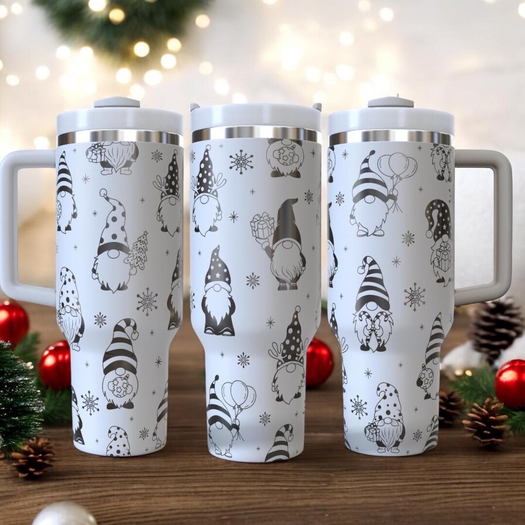 Gnome Themed Laser Engraved Tumbler, Stanley Style 40oz - Etsy