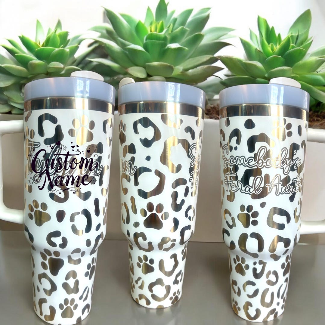 Feral Personalized Animal Print 40 Oz Tumbler Stanley Style - Etsy