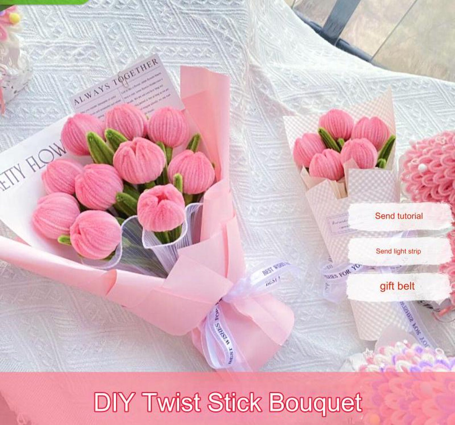 DIY Twisted Stick Handmade the Beautiful Flower for Your Lover / Mami ...