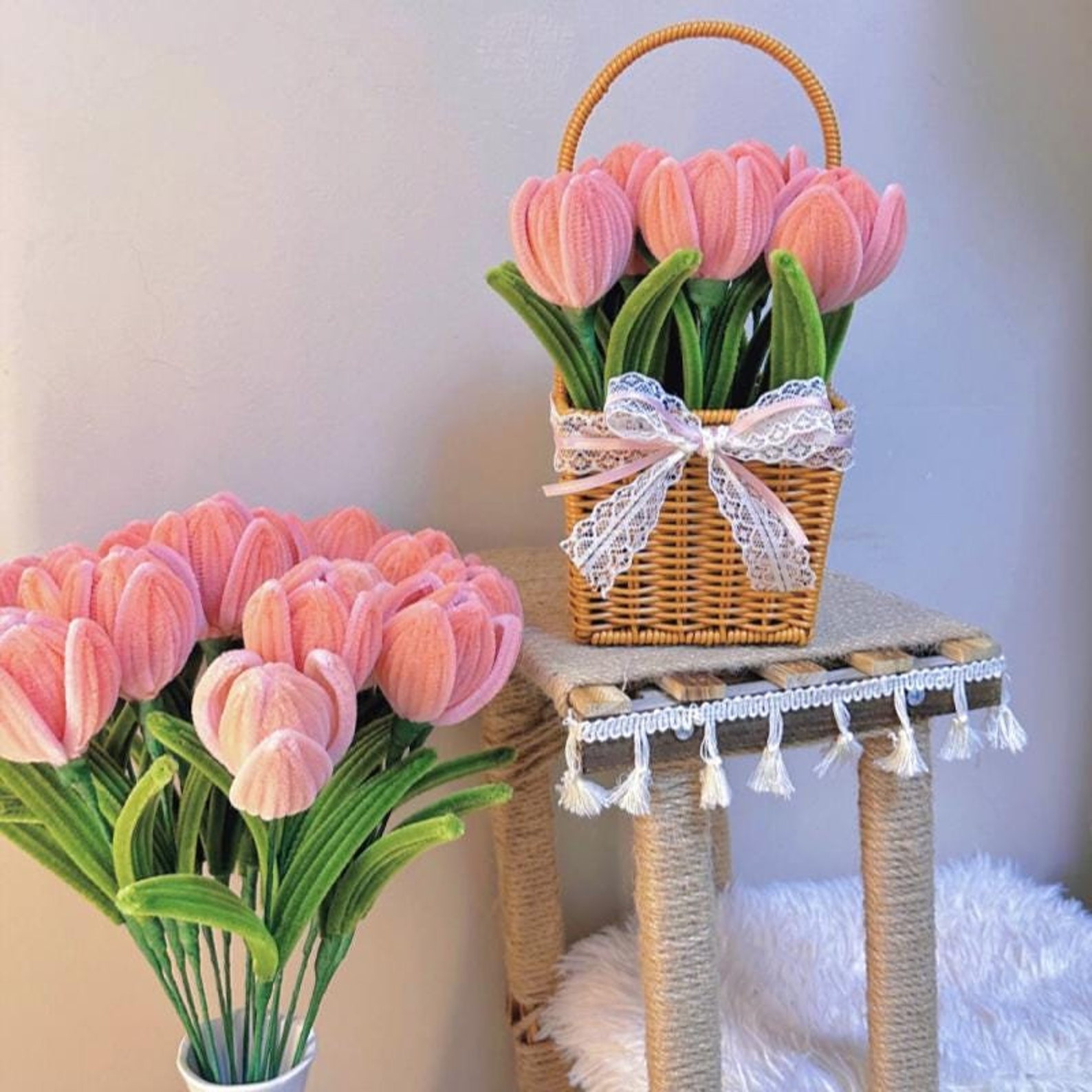 DIY Twisted Stick Handmade the Beautiful Flower for Your Lover / Mami ...