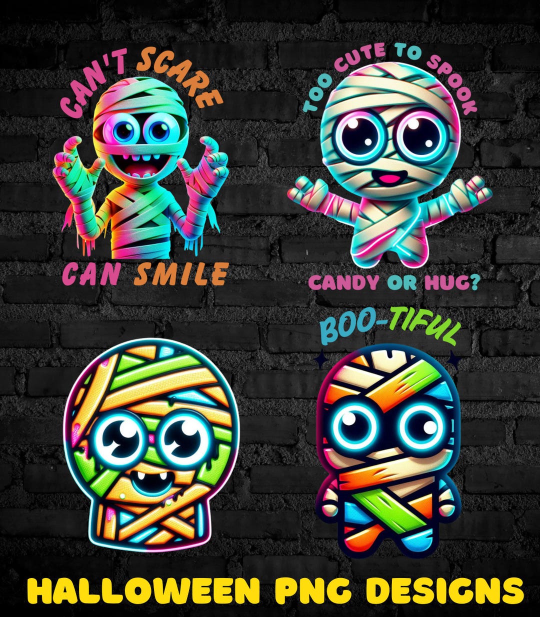 Retro Halloween PNG, Cute Mummy Png, Halloween Png Designs, Spooky Png ...