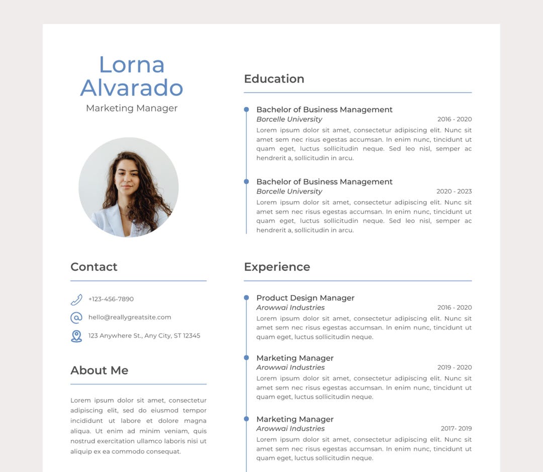 Resume Template Cv Word and Cover Letter. Minimalist Frame. Resume ...