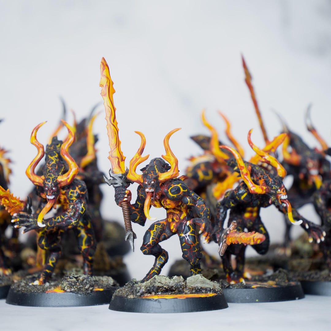 Warhammer 40k & Age of Sigmar: Chaos Daemons Khorne "magma ...