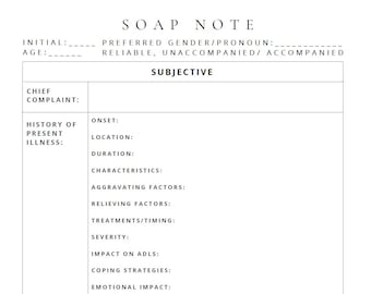 OBGYN SOAP Note Template | Clinical Rotations | Physician Assistant ...